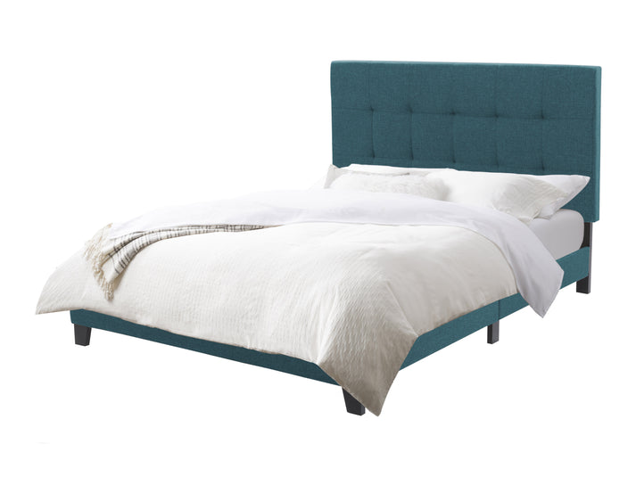 Ocean Blue Tufted Single Fabric Bed - FINAL SALE ITEM – CorLiving Furniture