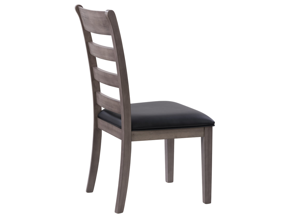 Grey Wood Dining Chairs | PU Leather Seats – CorLiving Furniture